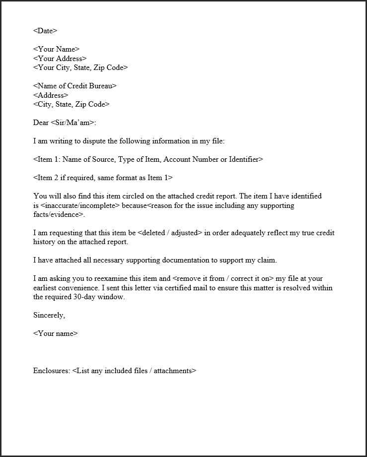 Sample Letter Of Explanation For Mortgage Credit Inquiries